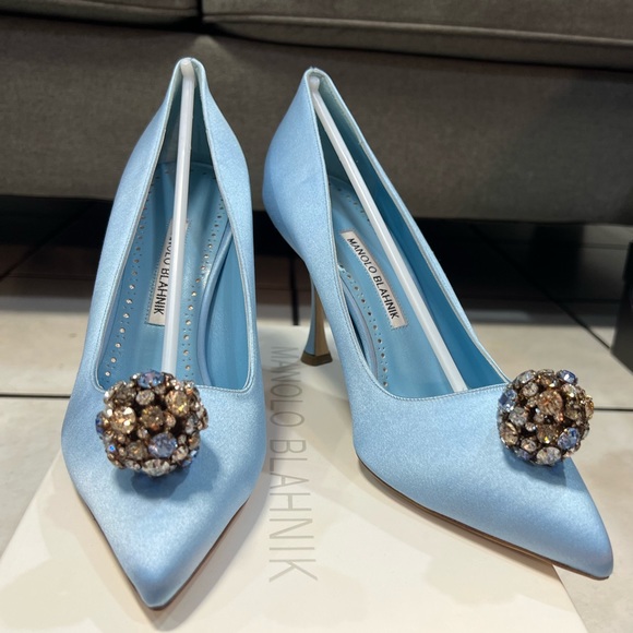 Manolo Blahnik | Shoes | New Sky Blue Manolo Blahniks | Poshmark